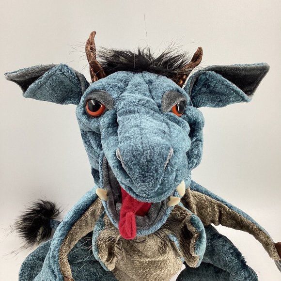 Folkmanis Puppets | Toys | Folkmanis 24 Blue Winged Dragon Hand Puppet ...